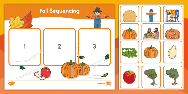 Fall Sequencing Cards Activity | Twinkl (teacher made)