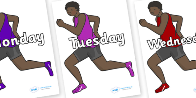 FREE! - Days of the Week on Runners (teacher made)