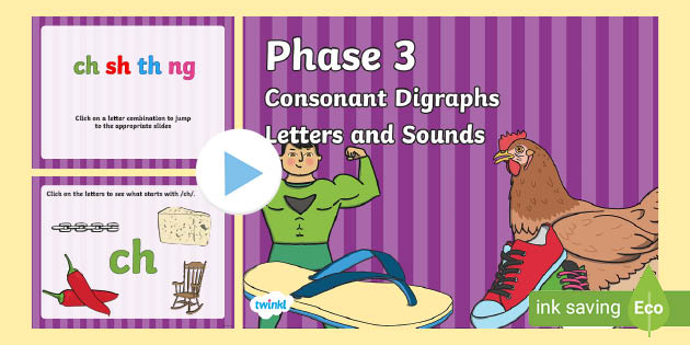 Phase 3 Consonant Digraphs PowerPoint Letters and Sounds