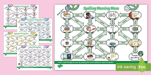 LKS2 SPaG Morning Mazes Activity Pack (teacher made)
