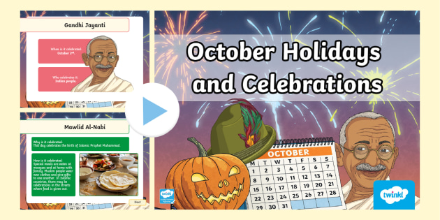 October Holidays and Celebrations PowerPoint - Year 3 HASS