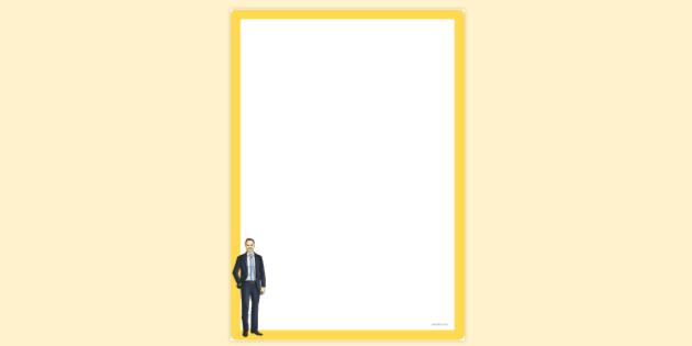 FREE! - Simple Blank Prince William Page Border | Twinkl