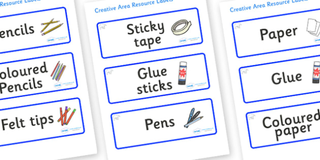 Polar Bear Themed Editable Creative Area Resource Labels