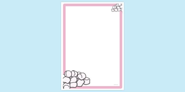FREE! - Marshmallows Page Border | Page Borders