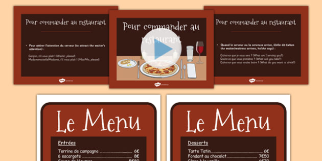 Apprendre à commander au restaurant