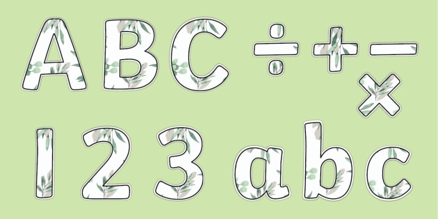 FREE! - * NEW * Botanical-Themed Display Lettering