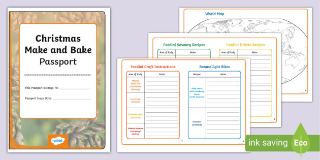 Christmas Make and Bake Passport (teacher made)