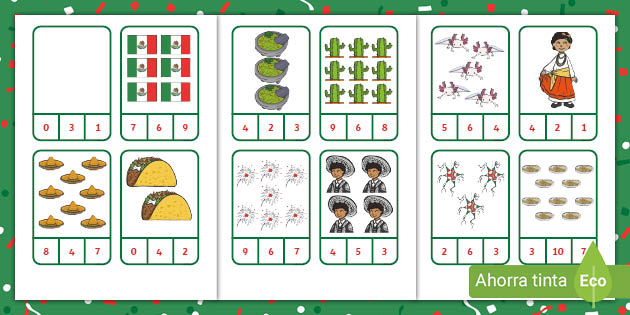 Tarjetas del 1 al 10 de la Independencia de México