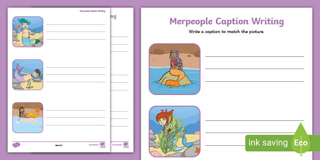 Mermaids Caption Writing Activity (teacher made)