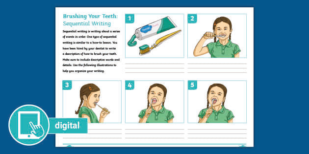 Brushing Your Teeth: Sequential Writing Activity