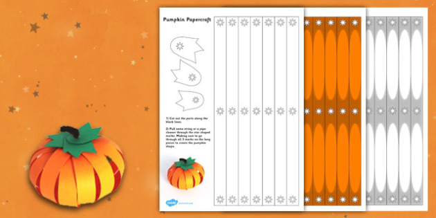 Paper Pumpkin Craft (teacher made)