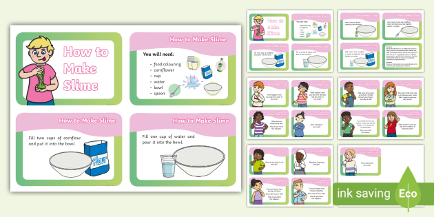How to Make Slime Sequencing Cards (teacher made)
