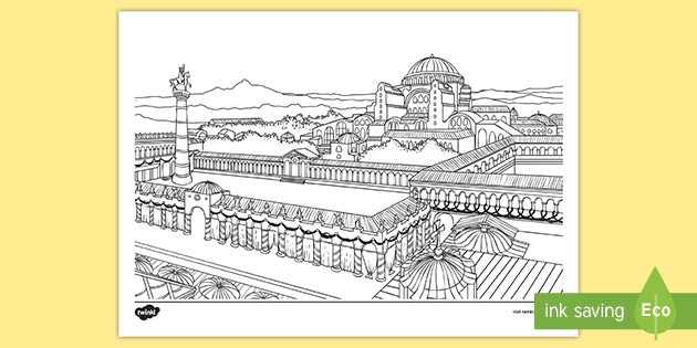 The Golden Age of Islam Colouring Page (teacher made)