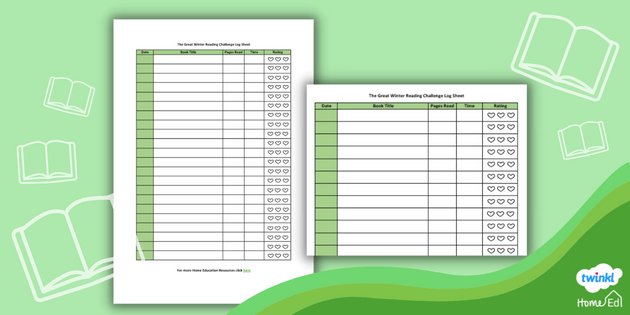 FREE! - Home Ed Reading Log - Home Education - Twinkl