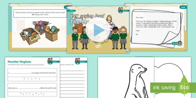 'eer' saying /eer/ Lesson Plan - Level / Phase 6 Week 13 Lesson 2 Twinkl