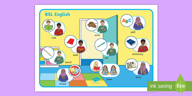 BSL English Key Signs Word Mat (Teacher-Made)