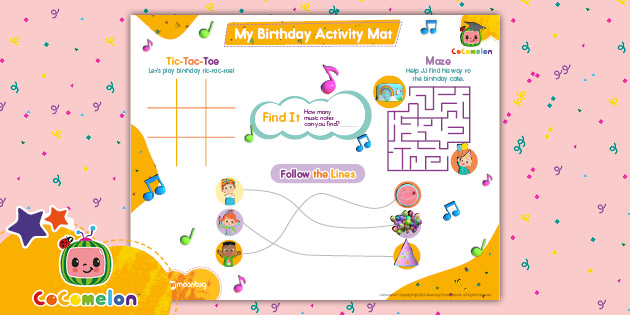 FREE CoComelon Activity Mat | Printables | Twinkl USA