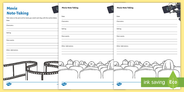 Movie Note-Taking Activity