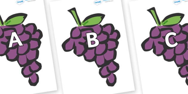 FREE! - A-Z Alphabet on Grapes (teacher made)