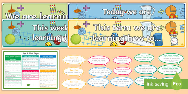 Stage 8 Maths Target Display Pack (teacher made)