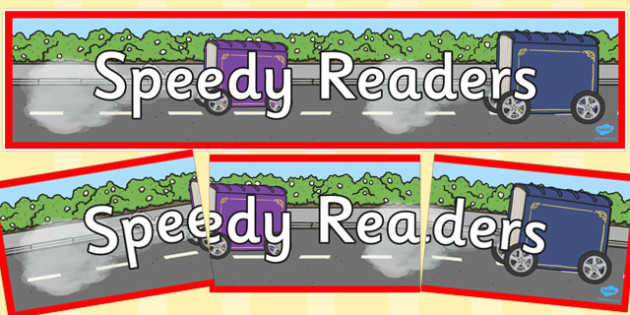 👉 Speedy Readers Display Banner (teacher made)