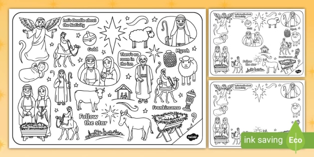 Nativity Story Colouring Pages | twinkl.co.uk