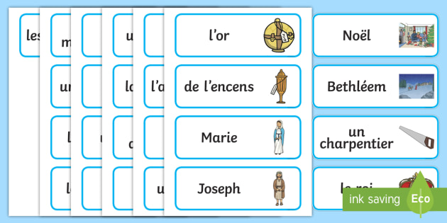 Nativity Topic Words French (teacher made)