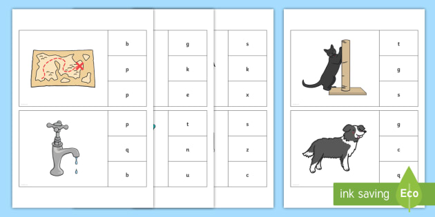 CVC Words Final Sound Peg Charts (teacher made)