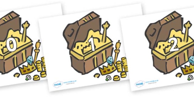 FREE! - Numbers 0-31 on Treasure Chests (teacher made)