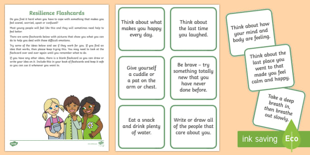 Resilience Flashcards (teacher made)