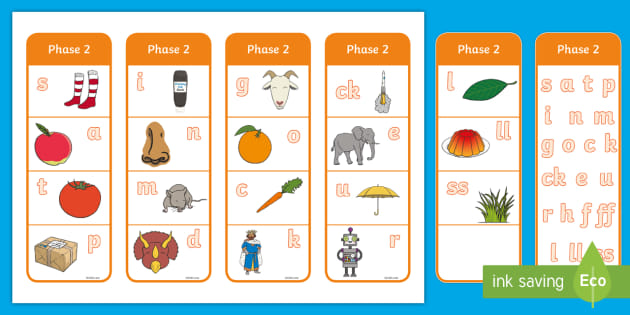 Phonics Phase 2 Graphemes Bookmarks