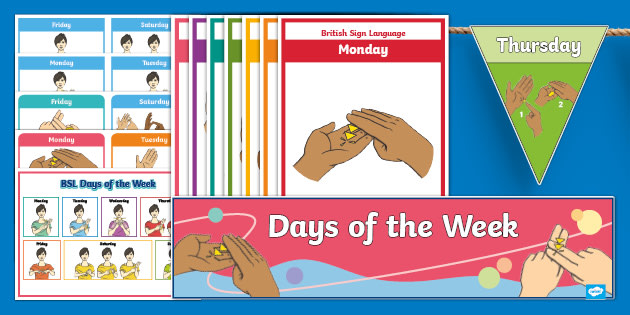 BSL Days of the Week Display Pack