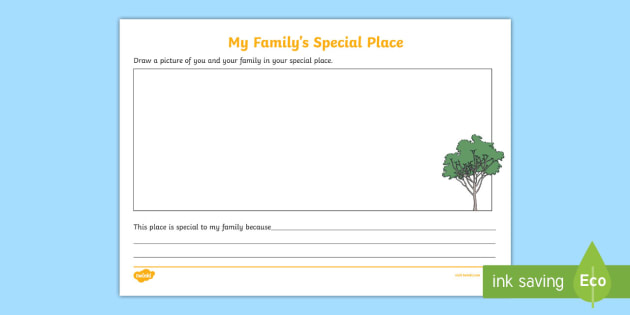 My Family’s Special Place Drawing Worksheet / Worksheet