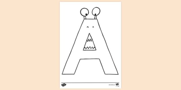 FREE! - Letter A Colouring Page | Colouring Sheets