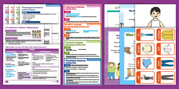 All About Me: Getting Dressed Talking Box Planning Pack