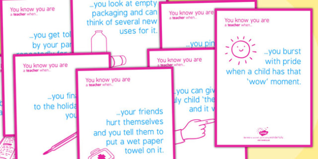 You Know You're a Teacher When... Posters