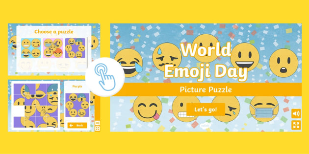 😊 Interactive World Emoji Day Puzzle (teacher made)