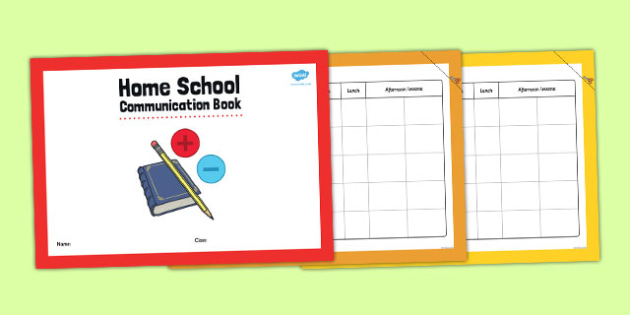 Home School Communication Book Primary Timetable Version