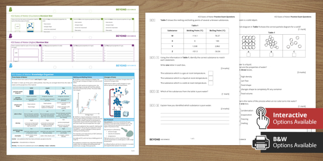 States of Matter Revision Pack | KS3 Science | Beyond
