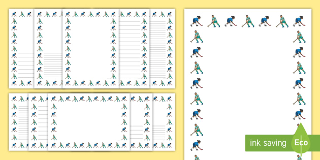 The Olympics Hockey Page Borders (teacher made)