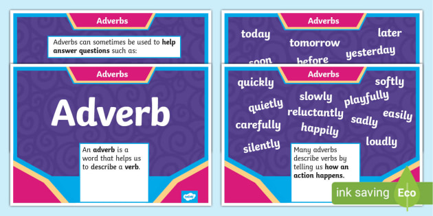Adverb Display Posters (teacher made)