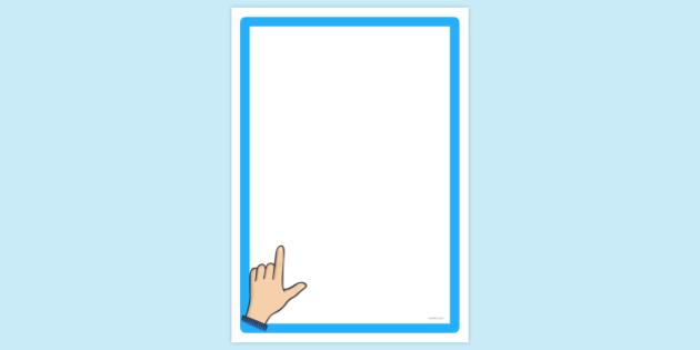 FREE! - Simple Blank Finger Page Border | Twinkl