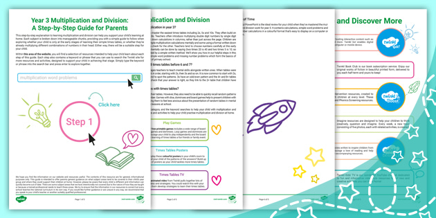 Multiplication and Division Parent Guide and Activity Ideas - Year 3 ...