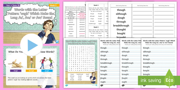 Year 4 Term 1B Week 5 Spelling Pack (teacher made)