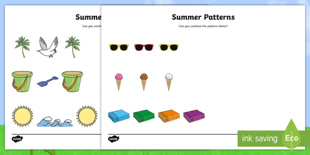 Summer Patterns Activity (teacher made)