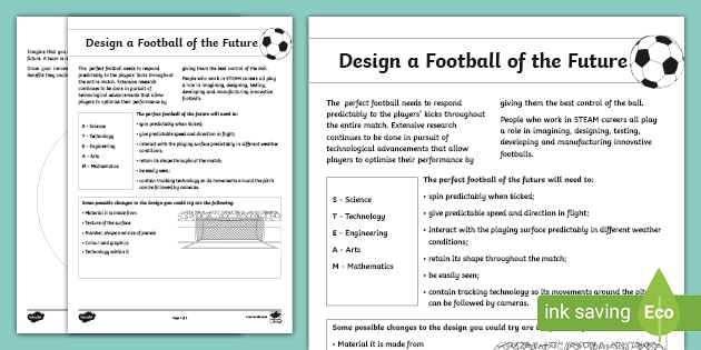 Design a Football of the Future Technology Activity