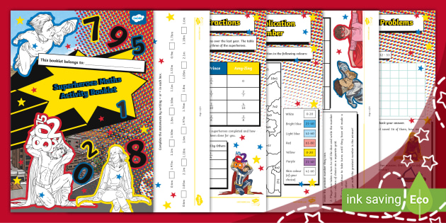 KS2 Superhero-Themed Maths Activity Booklet (Ages 7 - 9)