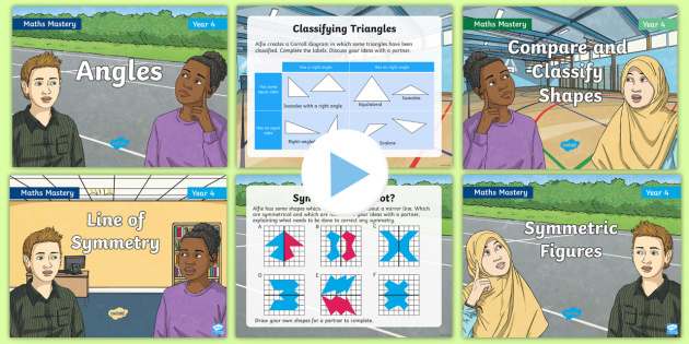 Year 4 Geometry Shape Maths Mastery PowerPoints Resource Pack