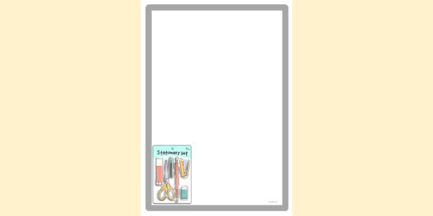FREE! - Simple Blank Stationary Pack Border | Page Borders | Twinkl