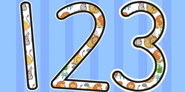 The Lion and the Mouse Display Numbers (teacher made)